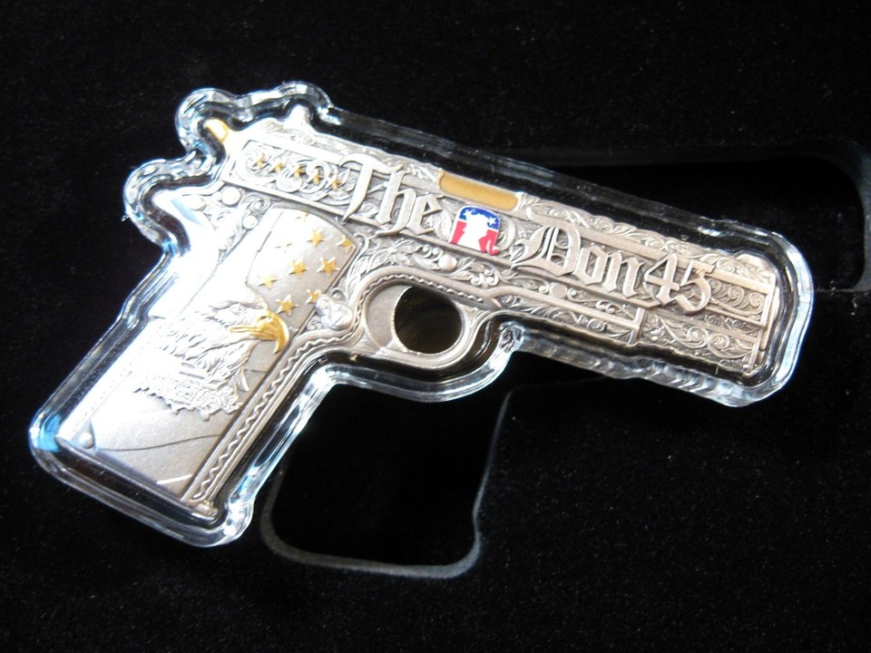 2024 1 Oz .999 Fine Silver "The Don 45" Trump 45 Pistol Silver Serial ...