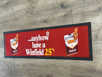 WINFIELD RED RUBBER BACKED BAR MAT RUNNER CIGARETTES | eBay