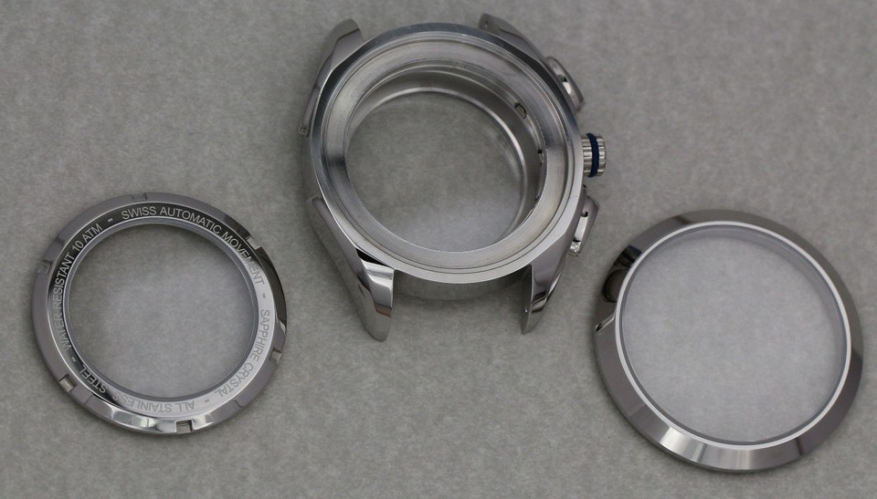 Watch Case for ETA Valjoux 7750 / 7753 Chronograph Sapphire 316L 42mm ...