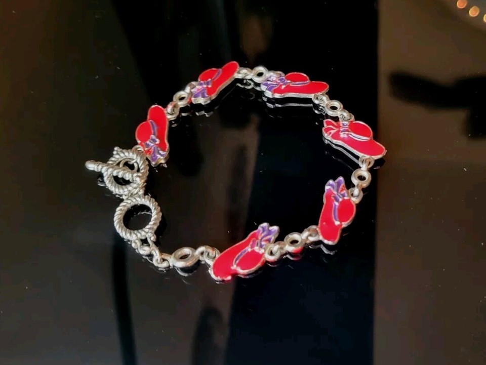 Vintage Retro, Red Hat Society, Silver Stainless Steel Hat Charm ...