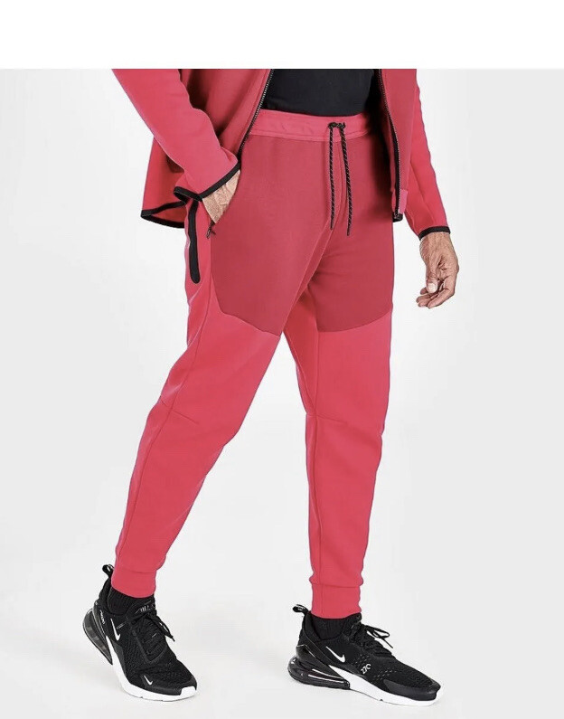 Nike Tech Fleece Joggers Size M Berry Red Sweatpants Men Sports CU4495 ...