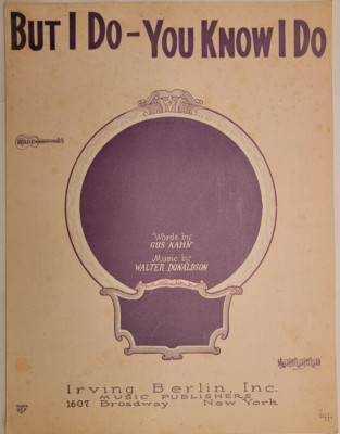 But I Do -You Know I Do - 1926 Sheet Music; Gus Kahn & Walter Donaldson ...