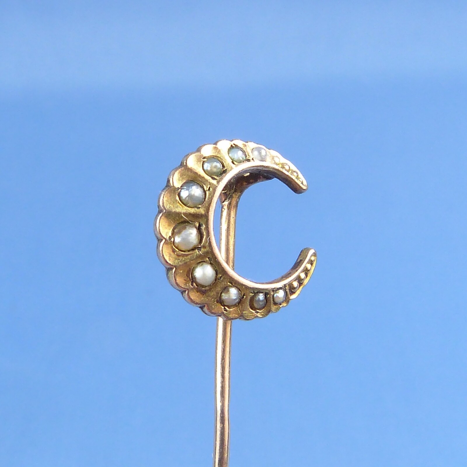 Victorian Gold Filled Crescent Moon Stick Pin / Fix … - Gem