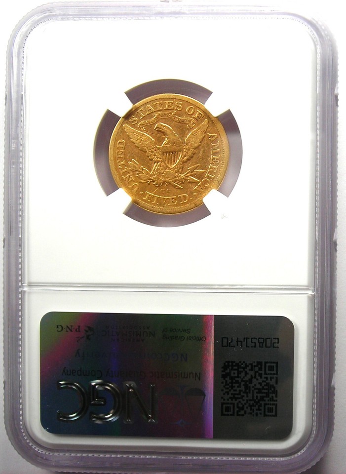 1872-CC Liberty Gold Half Eagle $5 Carson City Coin - Certified NGC ...