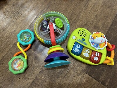 Sassy Wonder Wheel Rattle Table Top Suction Cup Baby Toddler Toy 7” And ...
