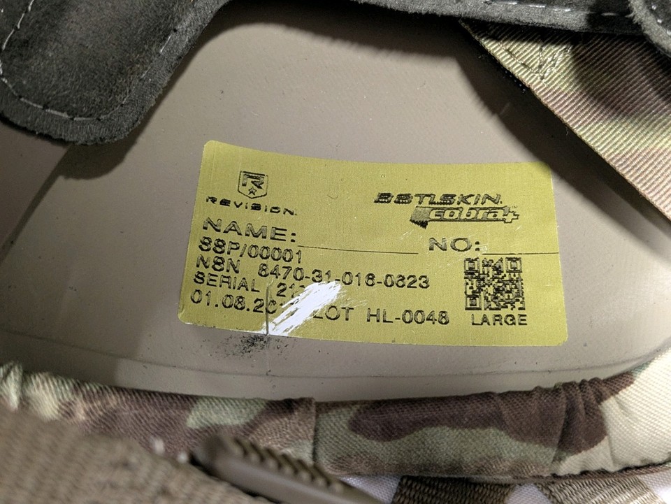 British Army Virtus Revision Batlskin Cobra Helmet MTP Camo Ballistic ...