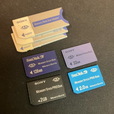 Memory Stick PRO Duo Card Lot Sony SanDisk Adapters Multiple | eBay
