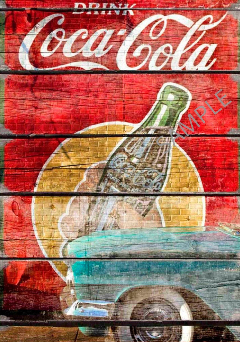 Vintage Coca Cola Poster Coca Cola Vintage Beach Girl Mini Poster