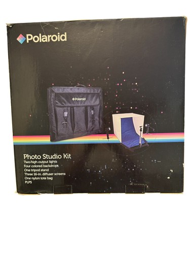 Polaroid Photo Studio Kit Tabletop With 2 Lights Backdrops Diffuser ...