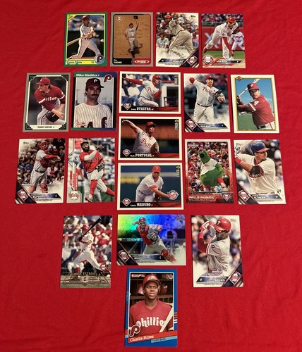 Phillies Baseball Card Lot Jim Thome Ryan Howard Lenny Dykstra Dickie ...
