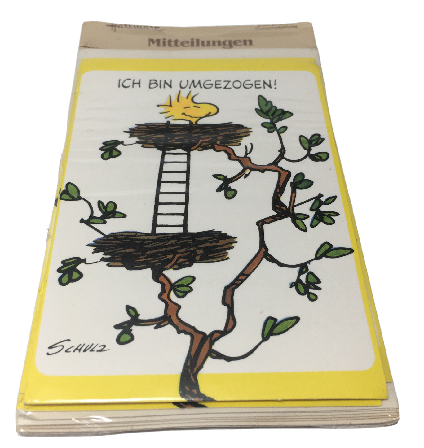 Vintage Hallmark Peanuts Cards German Im Moving? Pack Of 4 Opened ...