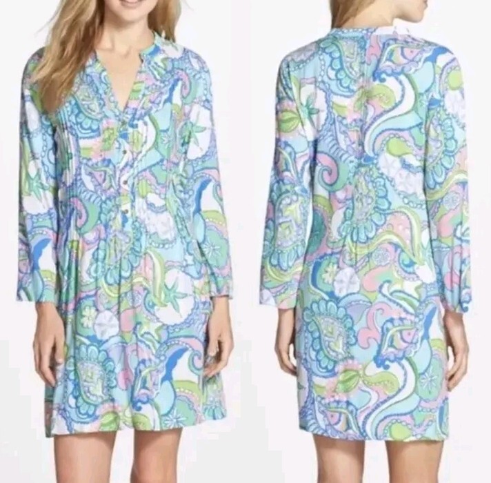 Lilly Pulitzer Sarasota Tunic Dress Multi Conch Republic Preppy Coastal ...