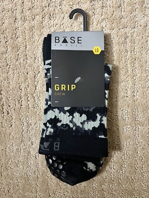 Base 33 Crew Grip Socks, Size LARGE Non-Slip Socks- Yoga, Pilates ...