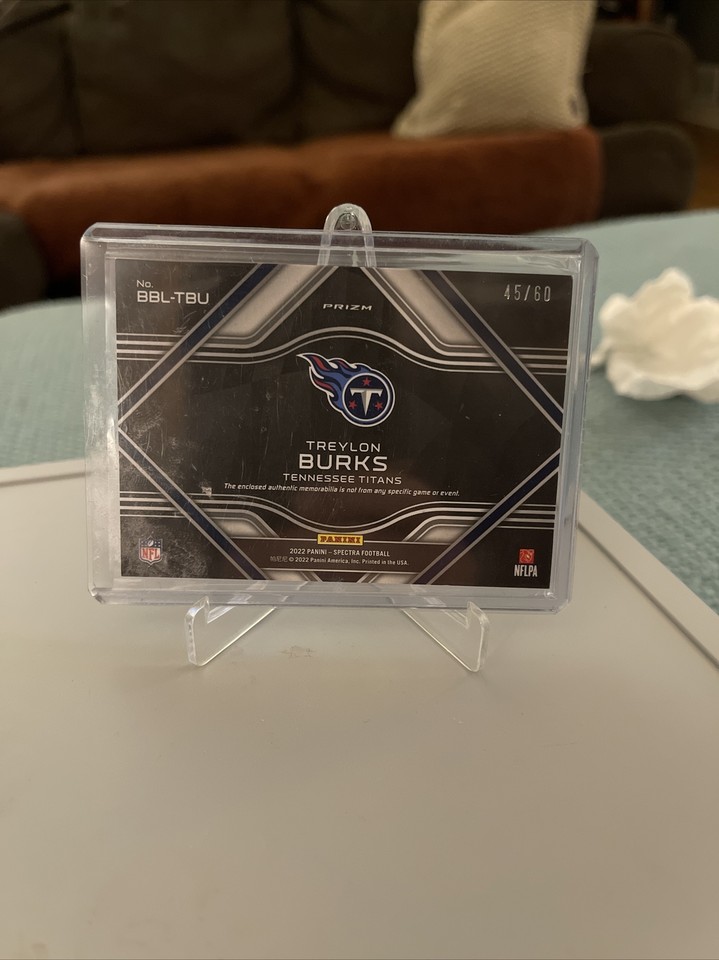 Treylon Burks 2022 Panini Spectra Building Blocks Materials Neon Blue ...