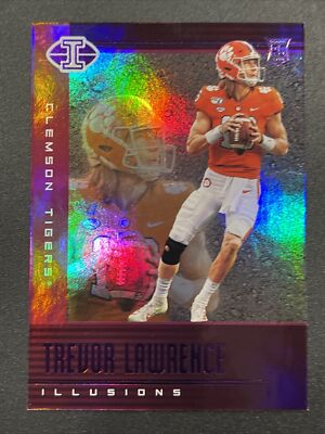 2021 Panini Illusions TREVOR LAWRENCE Pink / Purple #101 Rookie /49 ...