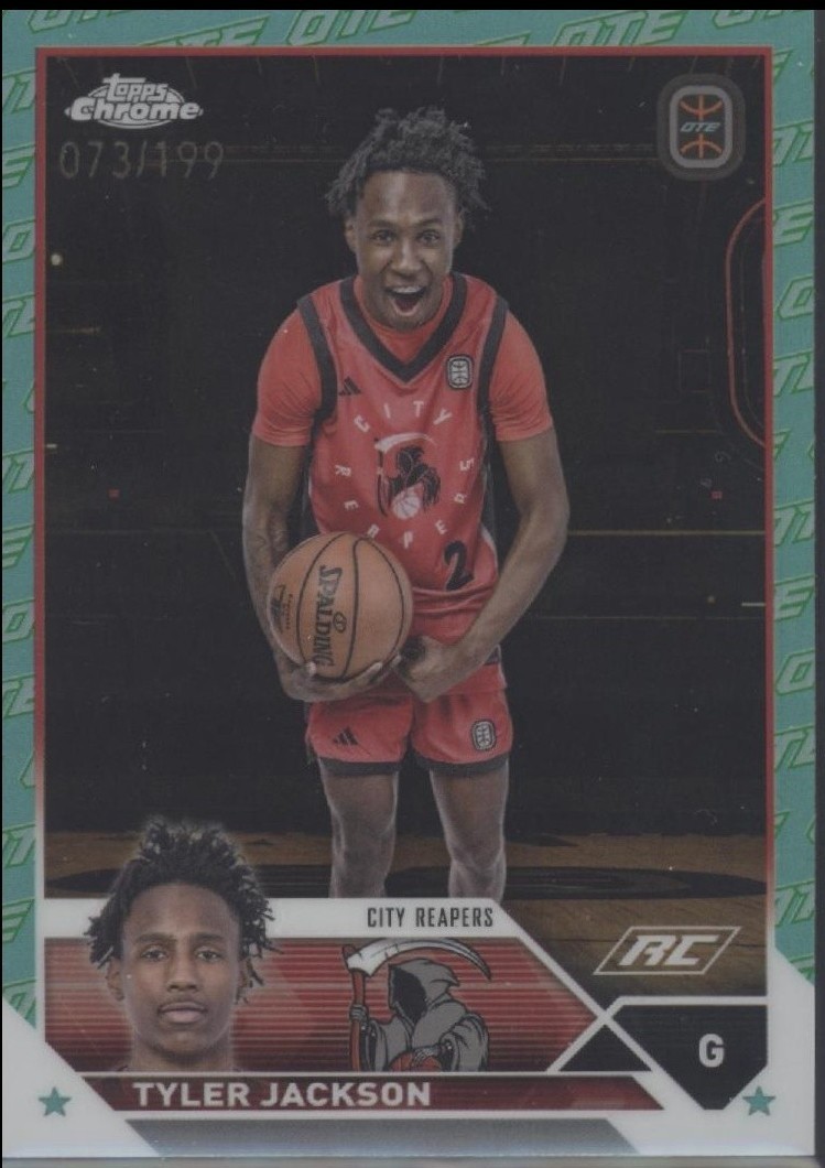 2023-24 Topps Chrome OTE Overtime Elite - Tyler Jackson #10 Aqua ...