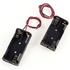 2Pc Black Plastic Battery Holder Case Wired Leads for 2 x 1.5V AAA ...