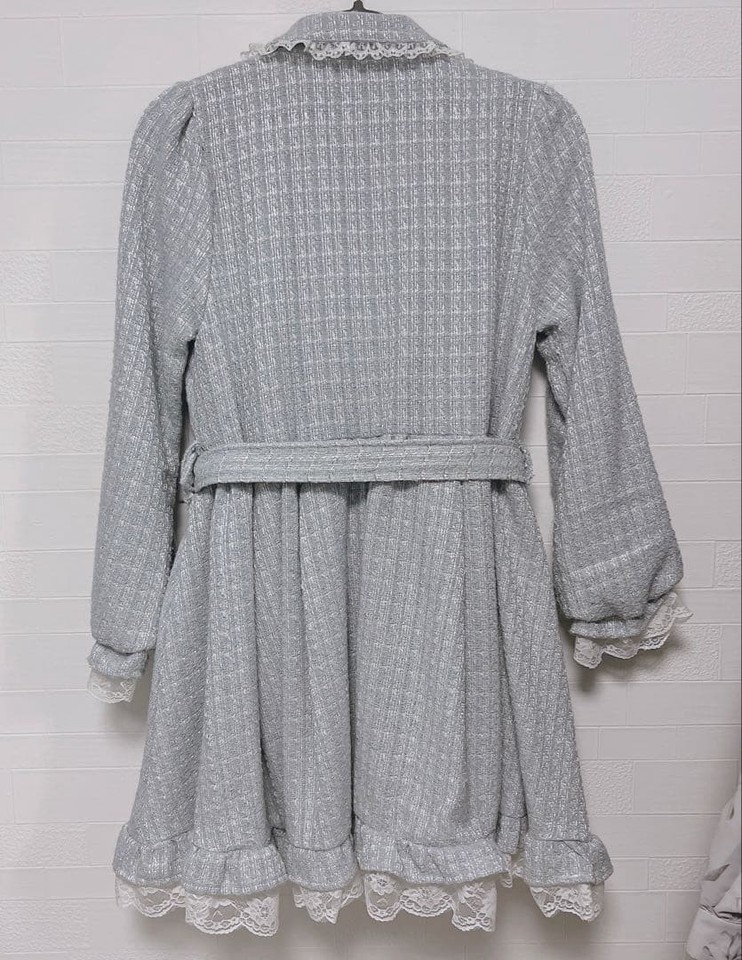 Princess Melody Mars Ice Blue Spring Tweed Coat Used | eBay Australia