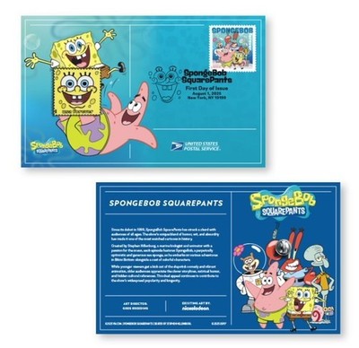 USPS SpongeBob Squarepants Stamp Pin with Cancellation Card PRESALE | eBay