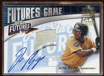 JOSE REYES AUTO GAME USED BASE 2003 BOWMAN FUTURES GAME SUPER RARE ...