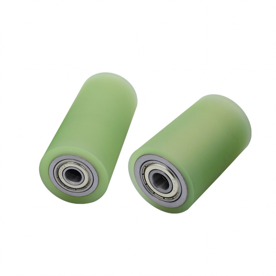 PU Polyurethane Steel Core Roller With Two Bearing Guiding Wheel Flat ...