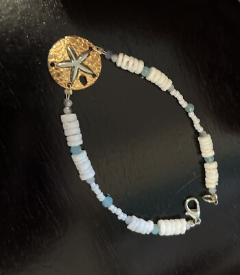 Handmade Beachy sand dollar bead bracelet. | eBay
