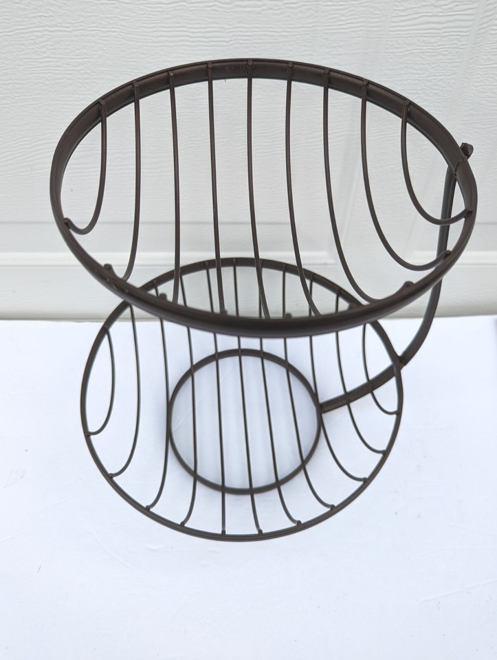 Spectrum Ashley 2 Tier Metal Fruit Vegetable Bowl Display Stand Bronze ...