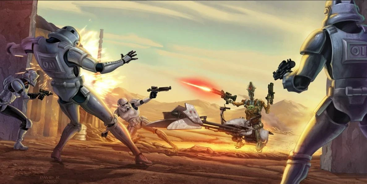 Star Wars Stormtrooper Battle Art