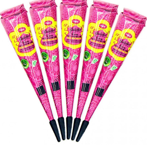 Golecha Henna Mehandi Temporary Tattoo Body Art - Pink - 12 Cones | eBay UK