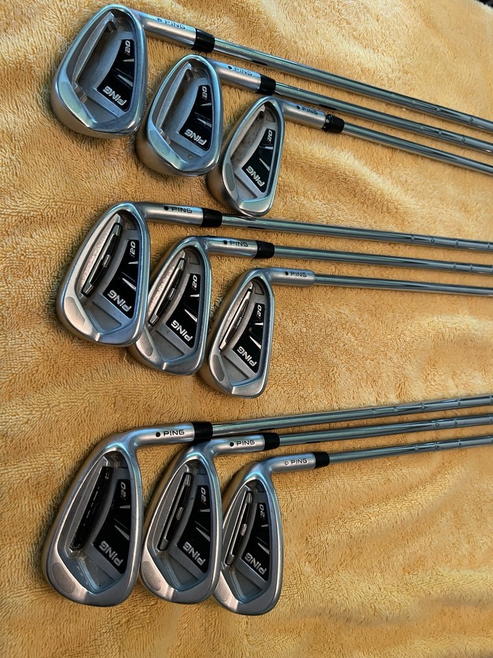 Ping I20 Black Dot Irons, 4-PW-UW-SW, Reg Steel Ping CFS Shafts | eBay