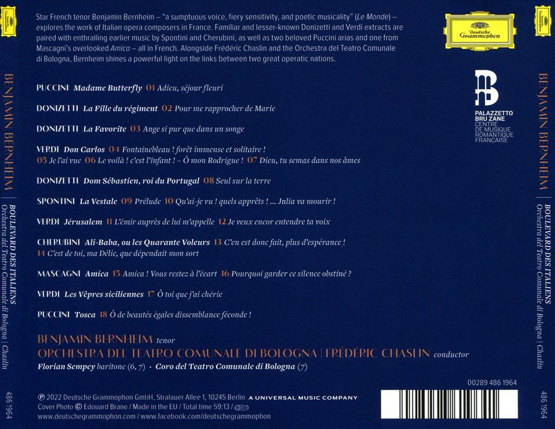 BENJAMIN BERNHEIM BOULEVARD DES ITALIENS NEW CD 28948619641| eBay
