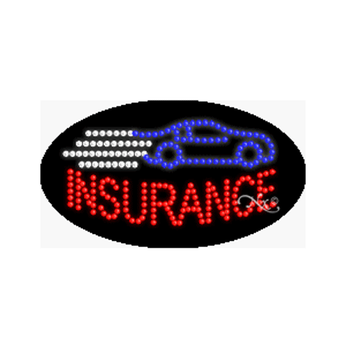 LED Neon Sign Auto Insurance 27"L x 15"H #24050 | eBay