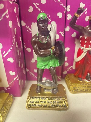 5" Orisha Ogun Statue Santeria Yoruba Lucumi 7 African Powers Guerrero Car | eBay