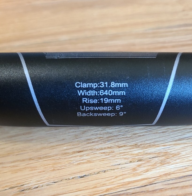 GIANT CONNECT RISER HANDLEBAR Black 31.8x640mm 19mm Rise 6,9 Sweep MTB ...