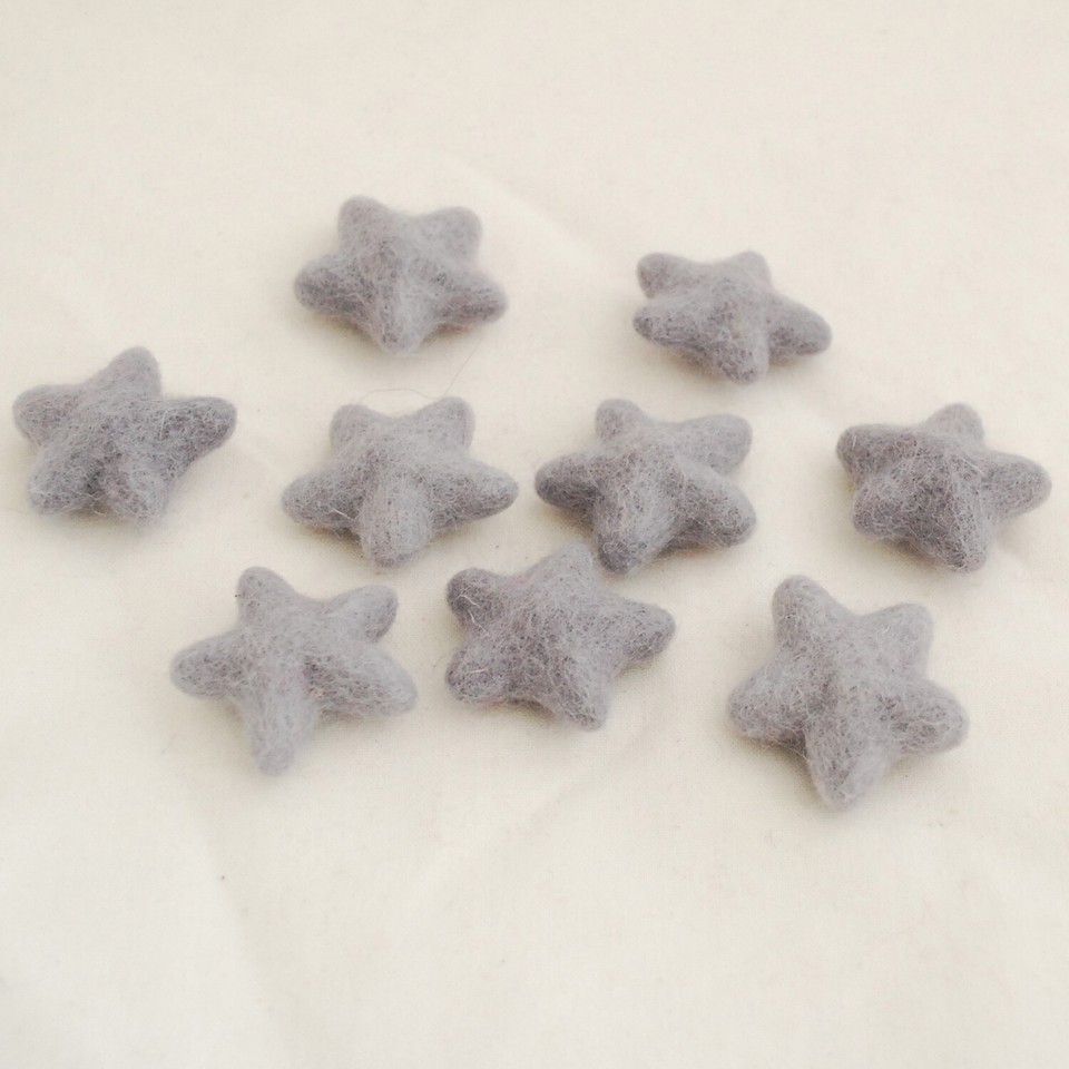 100% Wool Felt Stars - 10 Felted Stars - 90 Colours to choose | eBay