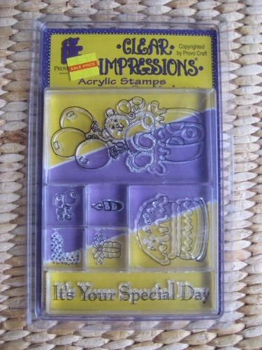 Provo Craft Clear Impressions Acrylic Stamps It's Your Special Day ...