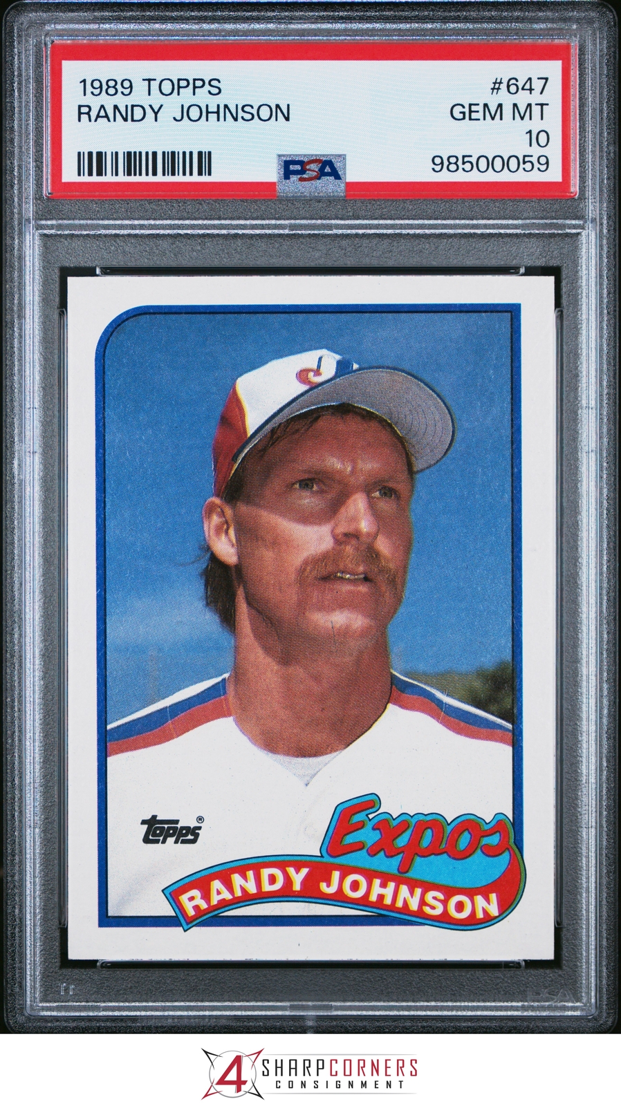 1989 TOPPS #647 RANDY JOHNSON RC EXPOS HOF PSA 10 B4237992-059 | eBay