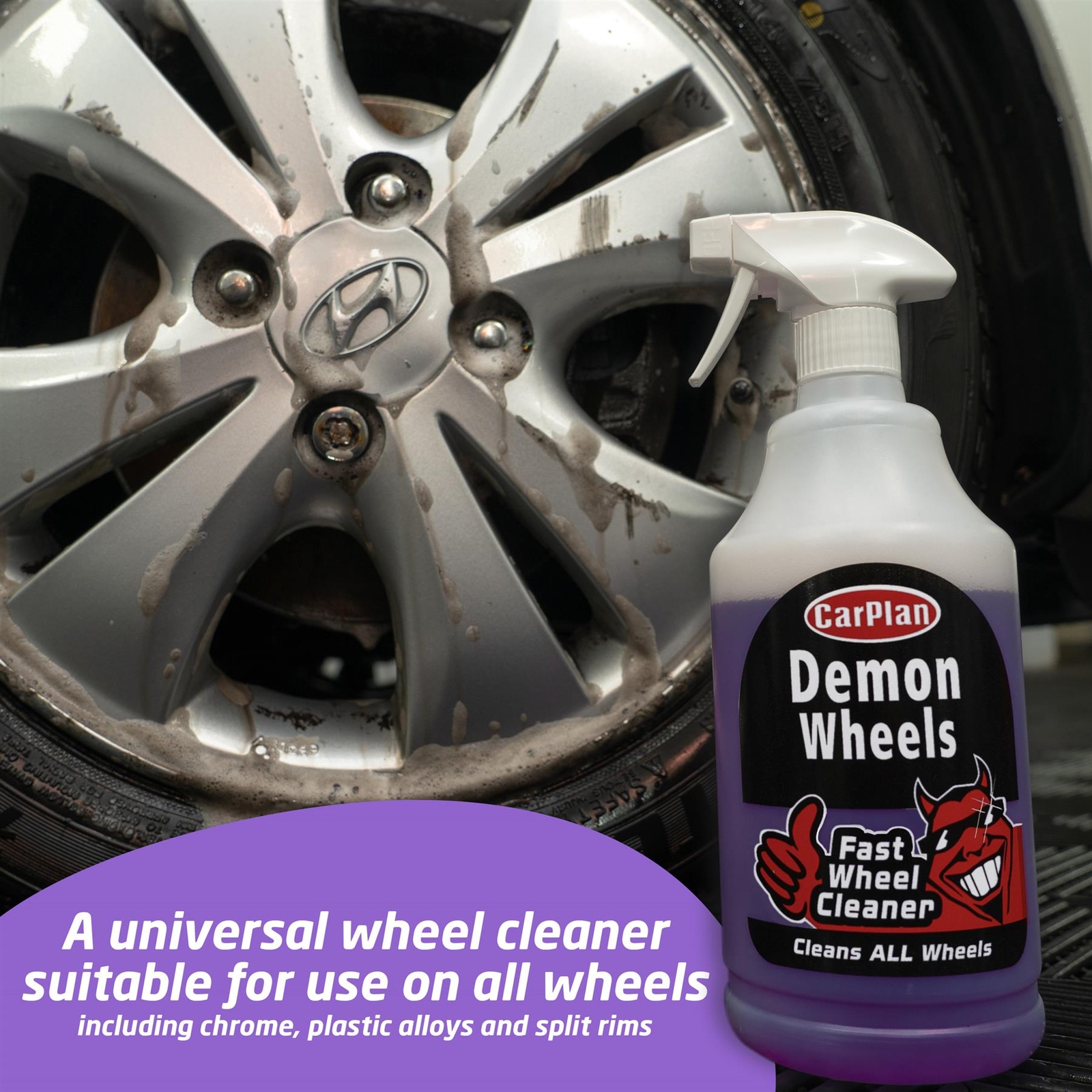 Alloy Wheel Cleaner CarPlan Demon Universal Brake Dust Dirt Remover 1 ...