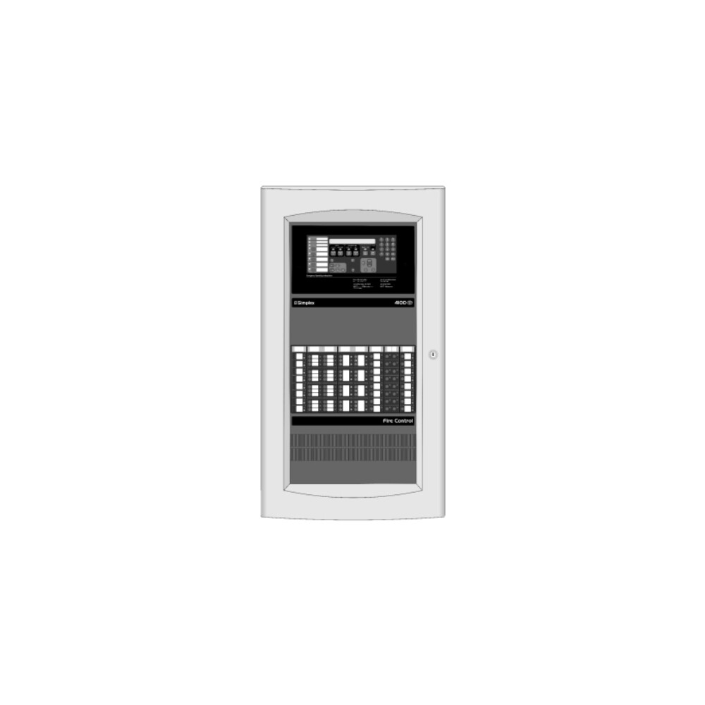 Simplex 2975-9445 4100es 2 Bay Fire Control & Detection Cabinet Glass ...