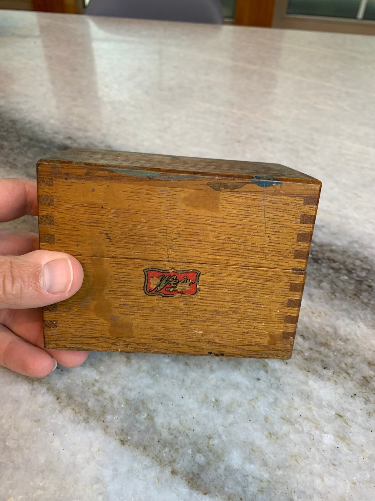 Antique Jointed Oak Storage Keepsake Curiosity Trinket Box WEIR Tool ...
