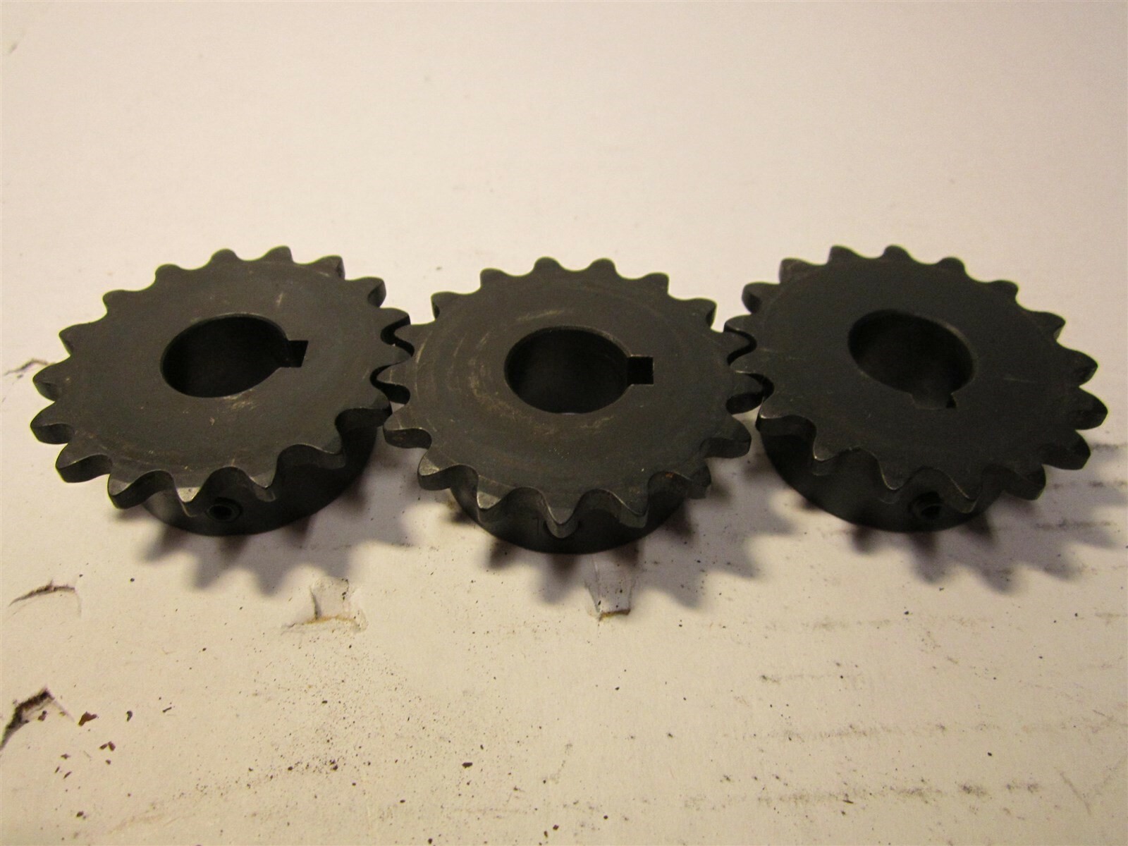 Lot Of (3) Martin 35B17 No. 35 Chain Sprocket, .375 Pitch, Bore 0.700 ...