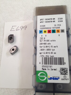 10 NEW ISCAR APKT 100340TR-RM CARBIDE INSERTS GRADE: IC328 FACTORY PACKED (E699) | eBay