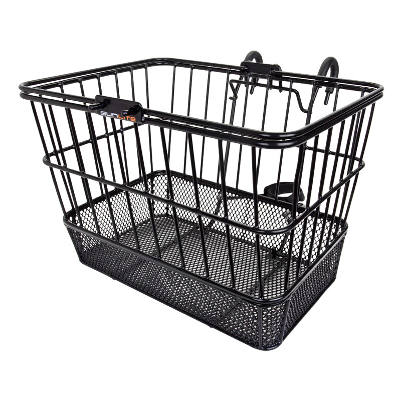Sunlite Wire Bicycle Basket with Mesh Bottom (Black) | eBay