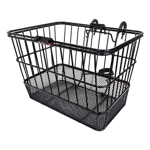 Sunlite Wire Bicycle Basket with Mesh Bottom (Black) | eBay