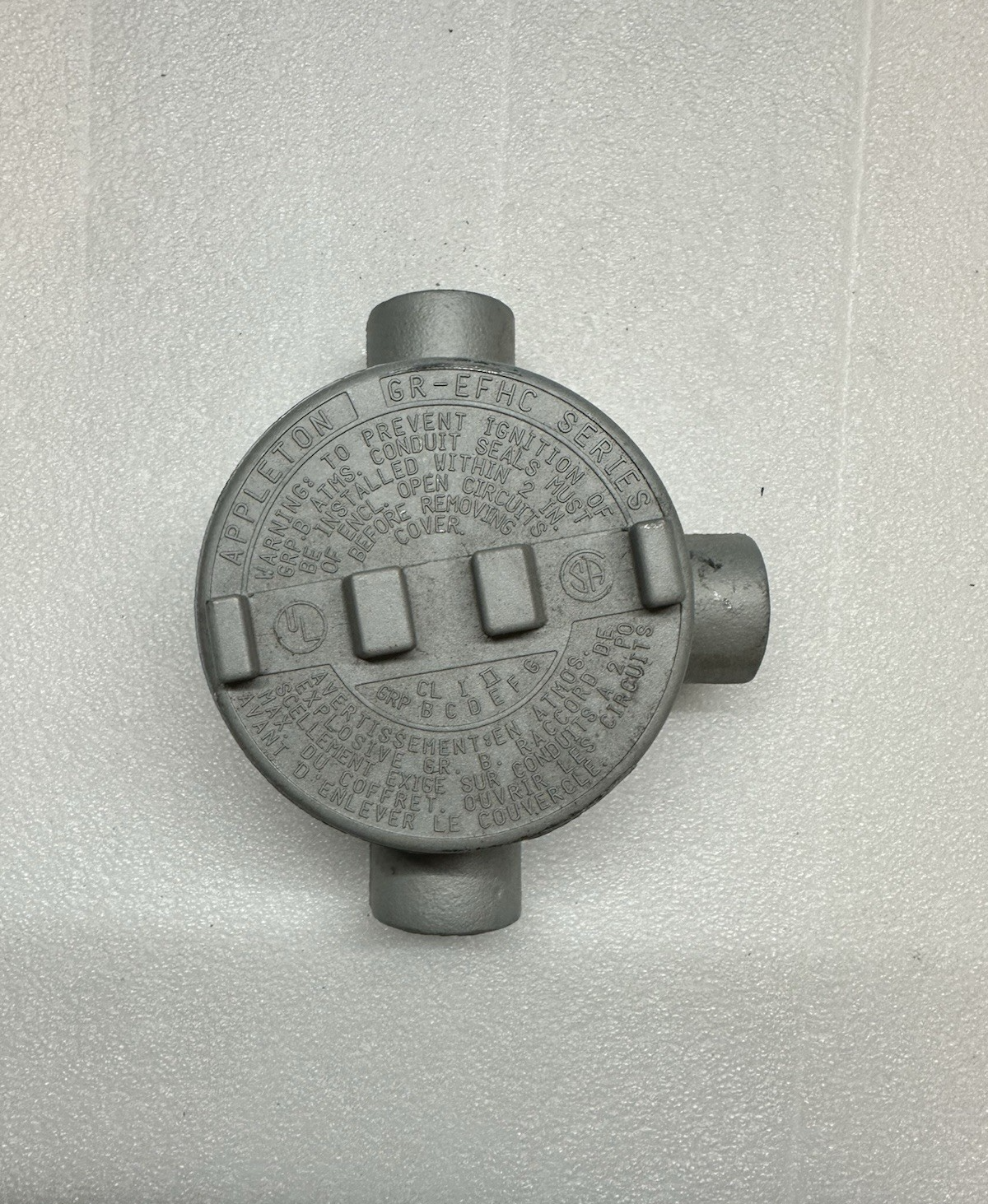 Appleton GR Type T Conduit Outlet Box – 3/4” Explosionproof Malleable ...