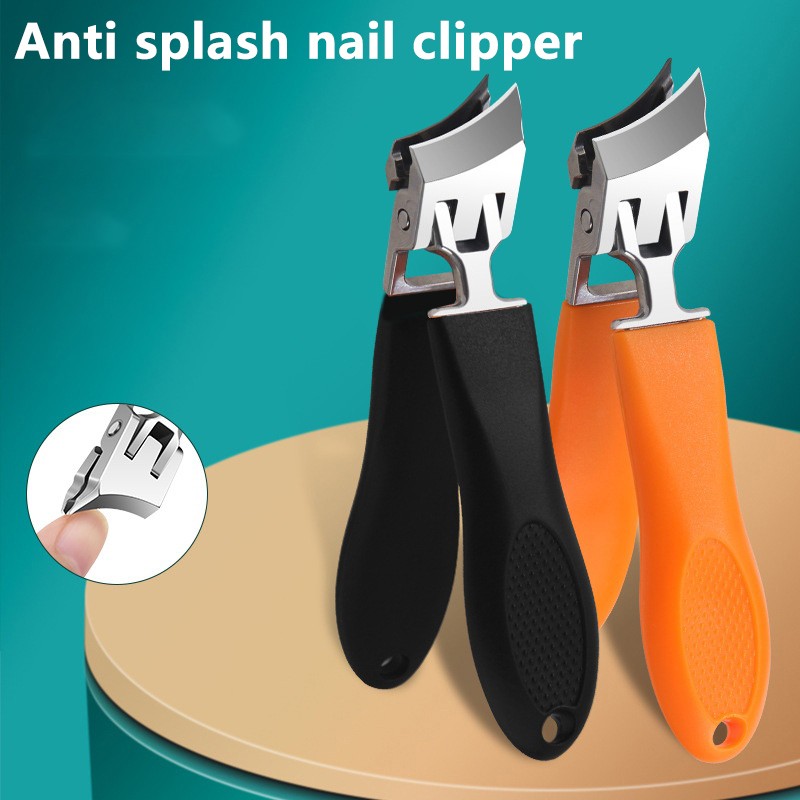 Slanted Nail Clippers, Wide Jaw Opening Anti-Splash Slanted Nail ...