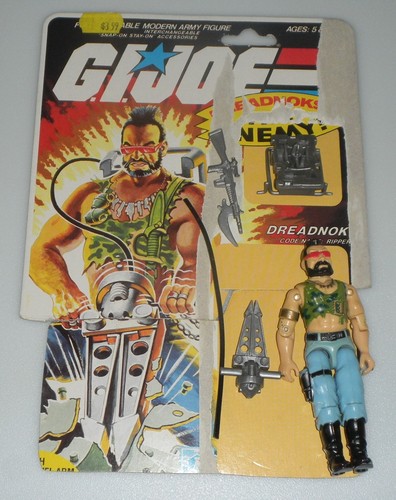 1985 Vintage G.I. GI Joe 3.75 ARAH Cobra Dreadnok Ripper v1 Figure 100% ...