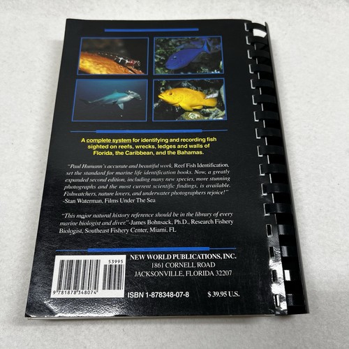 Reef Fish Identification Book Florida Caribbean Bahamas Scuba Diving ...