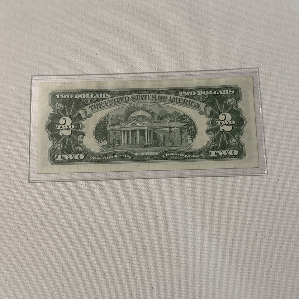 1963 $2 Dollar Bill **STAR** RED SEAL UNITED STATES NOTE (LOW SERIAL ...