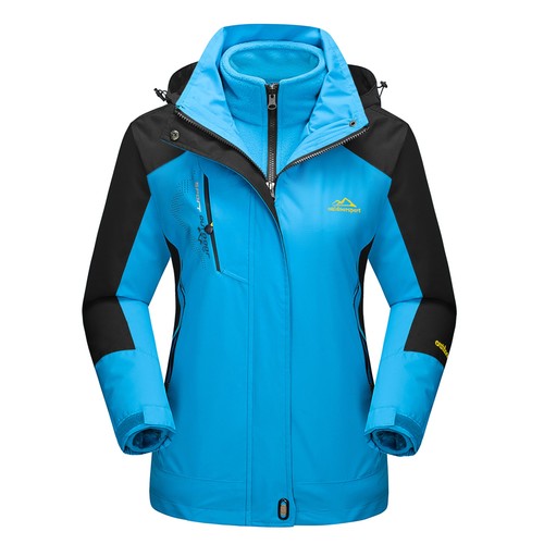 Womens 3-in-1 Winter Coat Snow Ski Jacket Waterproof Windproof Fleece ...
